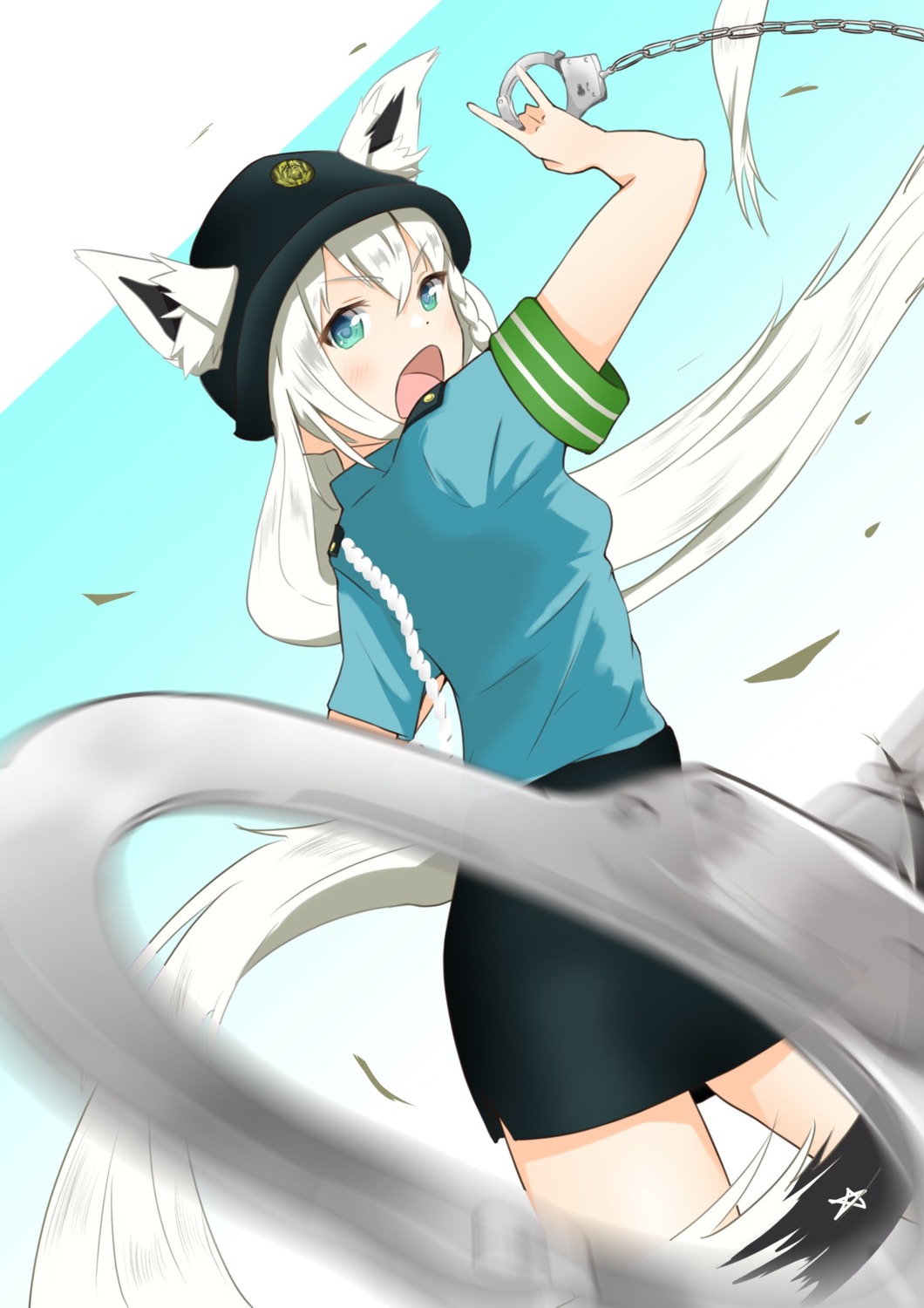 hololive hololive gamers shirakami fubuki animal ears kitsune police uniform tagme tail ...